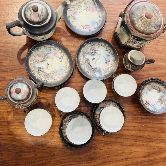 japanese | Dining | Vintage Japanese Dragon Motif Tea Set | Poshmark
